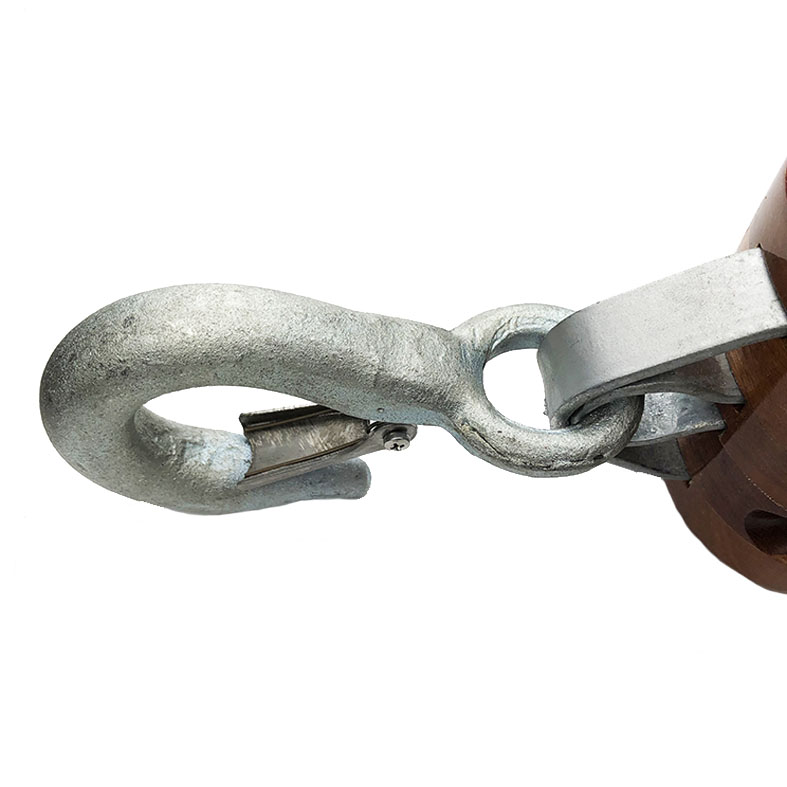 4 inch Double Wood Shell Block with Hook | Wesco Industries