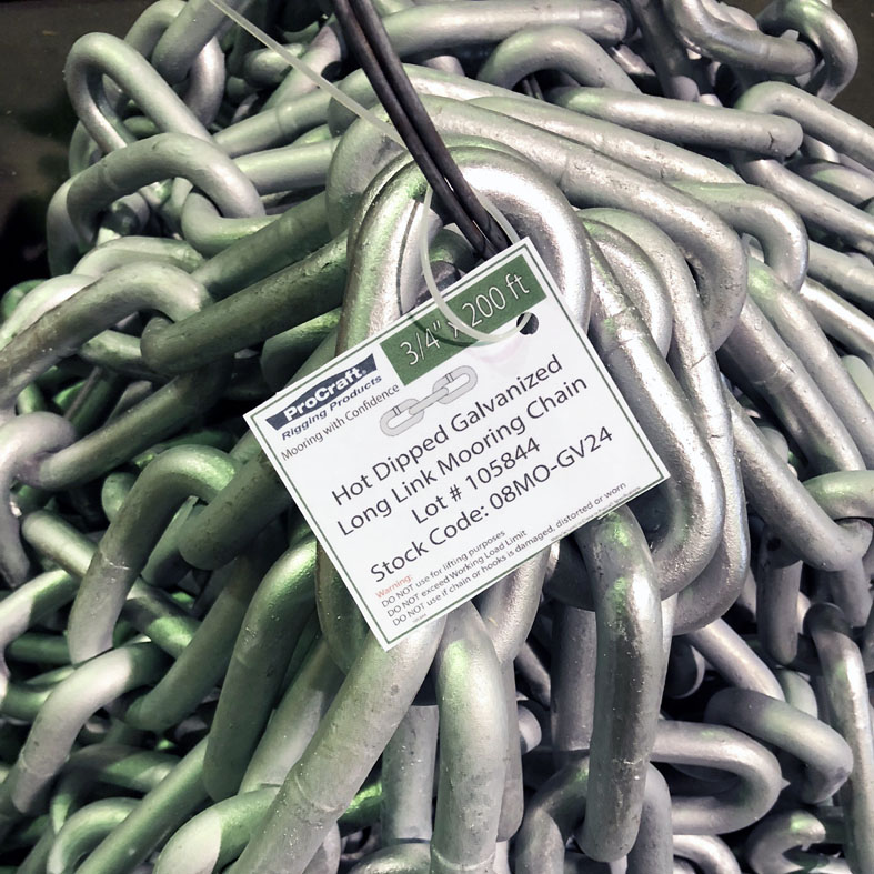 3/4 inch ProCraft Galvanized Long Link Mooring Chain | Wesco Industries