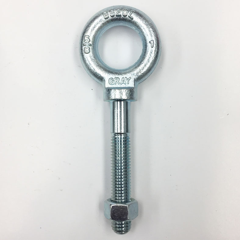 5/8x4 inch Gray BS20L Zinc Plated Shoulder Nut Eye Bolts | Wesco Industries