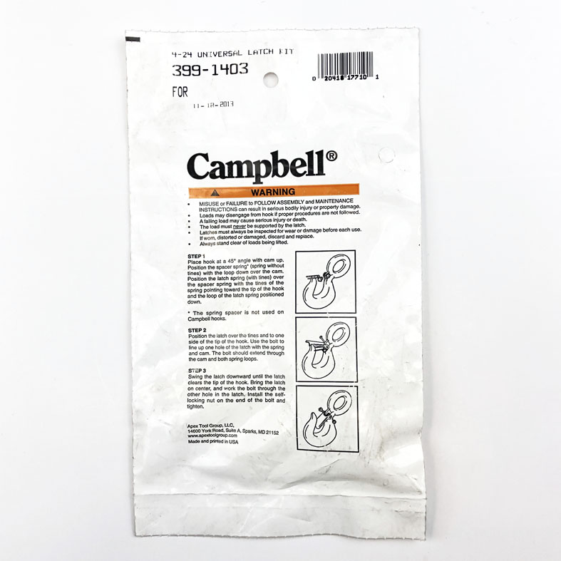 4-24 Campbell 916-U Universal Latch Kits | Wesco Industries