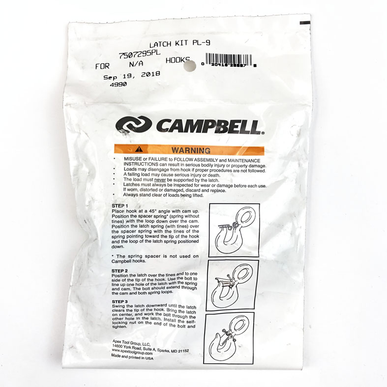 3/4 inch Campbell PL-9 Latch Kit | Wesco Industries