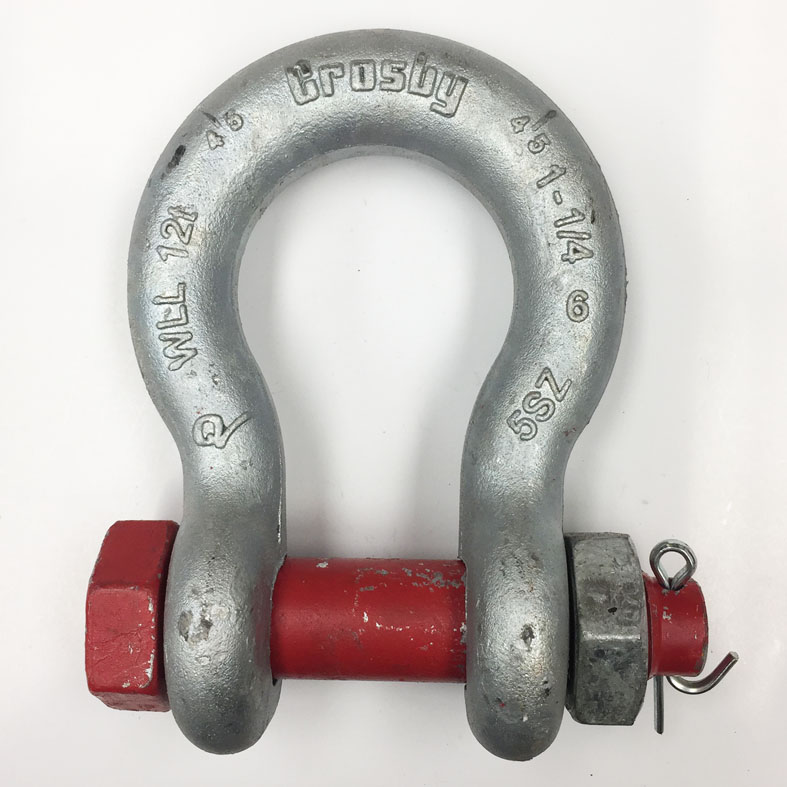 1-1/4 inch Crosby G-2130 Load Rated Bolt Type Anchor Shackles | Wesco ...