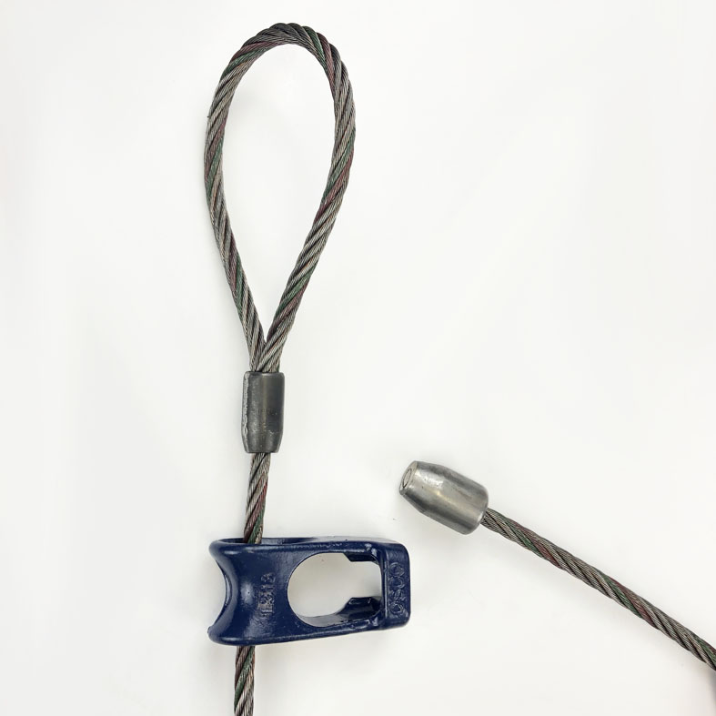 3/8x16ft Knob & Eye Midget Cat Logging Choker | Wesco Industries