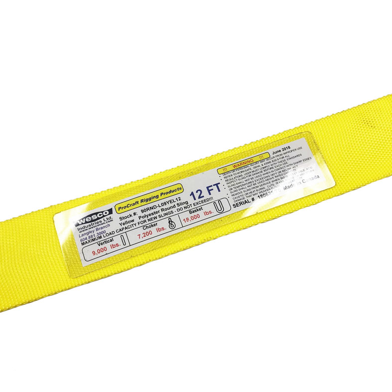 Yellow ProCraft Polyester Round Sling x 12 FT | Wesco Industries