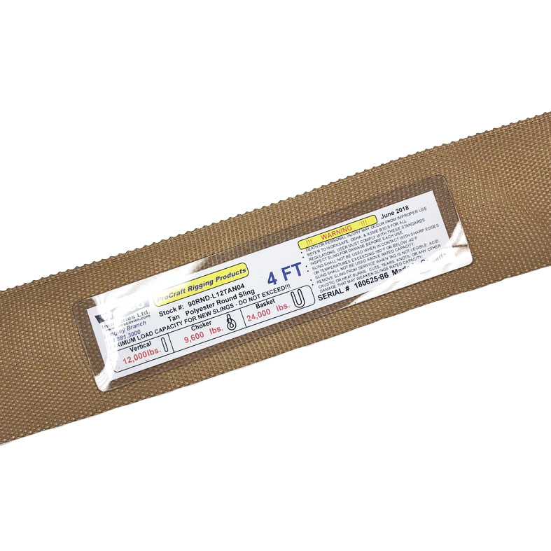 Tan ProCraft Polyester Round Sling x 4 FT | Wesco Industries