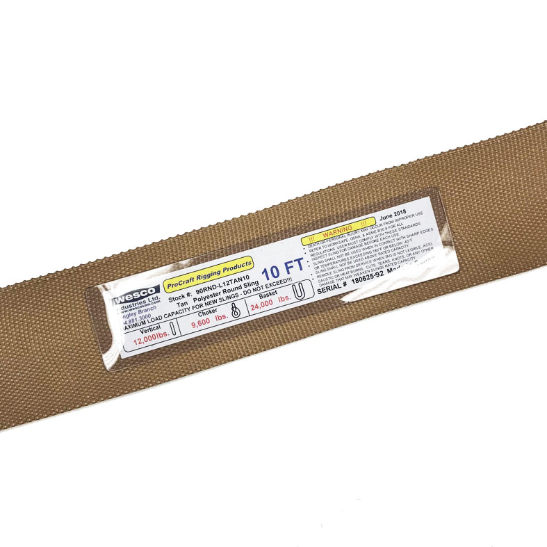 Tan ProCraft Polyester Round Sling x 10 FT | Wesco Industries