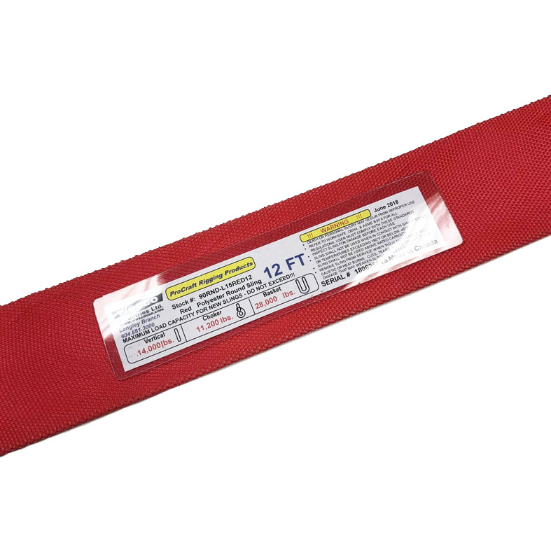 Red ProCraft Polyester Round Sling x 12 FT | Wesco Industries