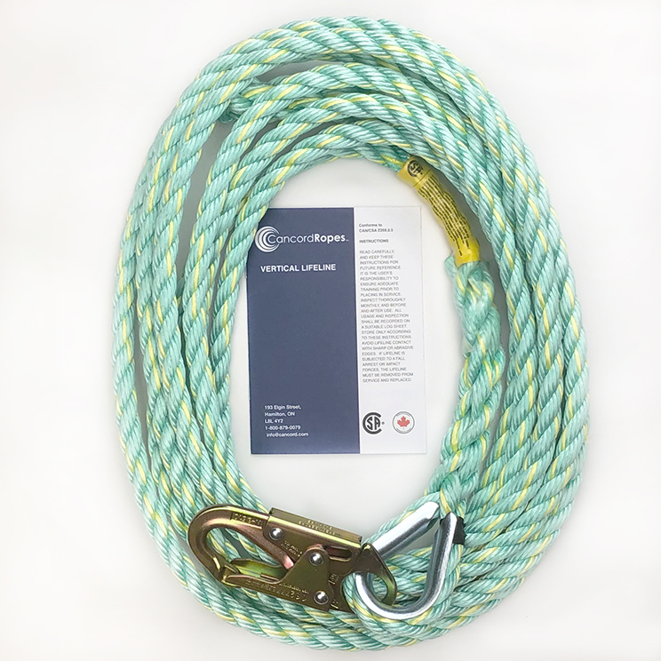 5/8 inch Safety Lifeline with 3/4 inch Hook 25 feet | Wesco Industries