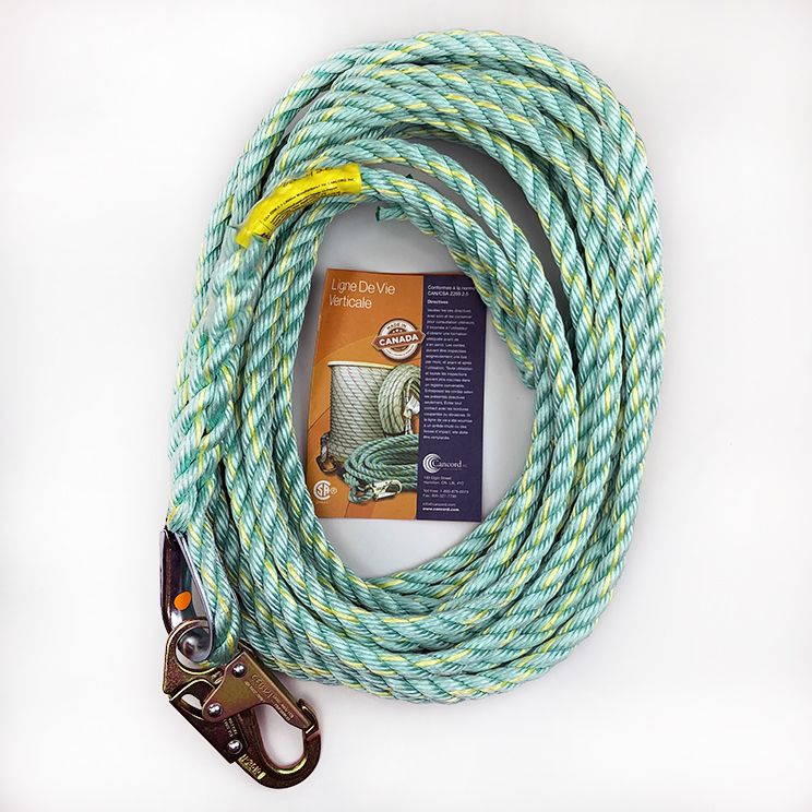 5/8 inch Safety Lifeline with 3/4 inch Hook 50 feet | Wesco Industries