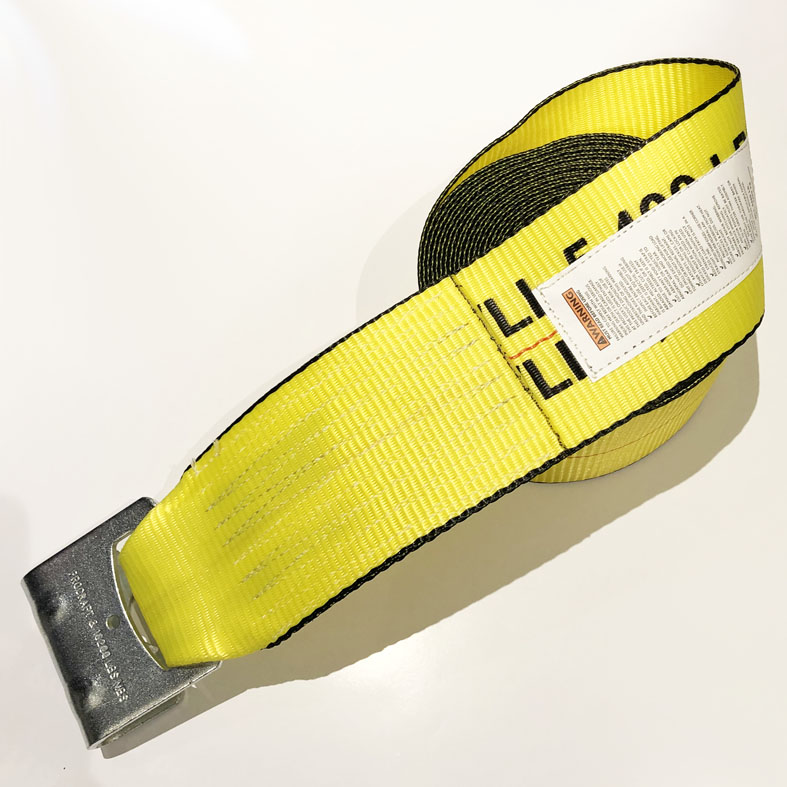 4 inch x 30 feet Polyester Winch Strap with Flat Hook | Wesco Industries