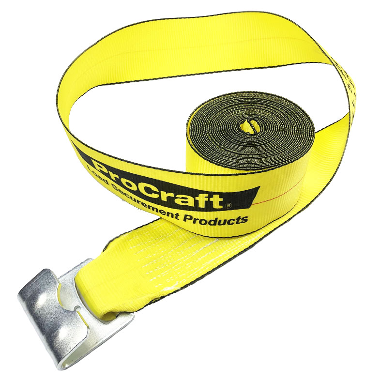 4x30 feet Polyester Winch Strap with Flat Hook - 10 Pack | Wesco Industries
