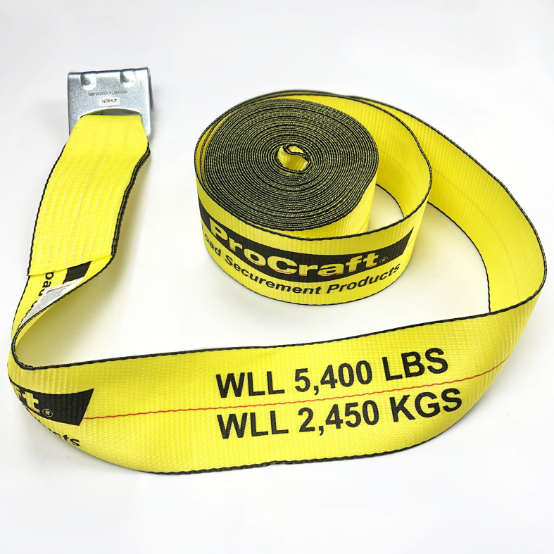 4 inch x 40 feet Polyester Winch Strap with Flat Hook | Wesco Industries