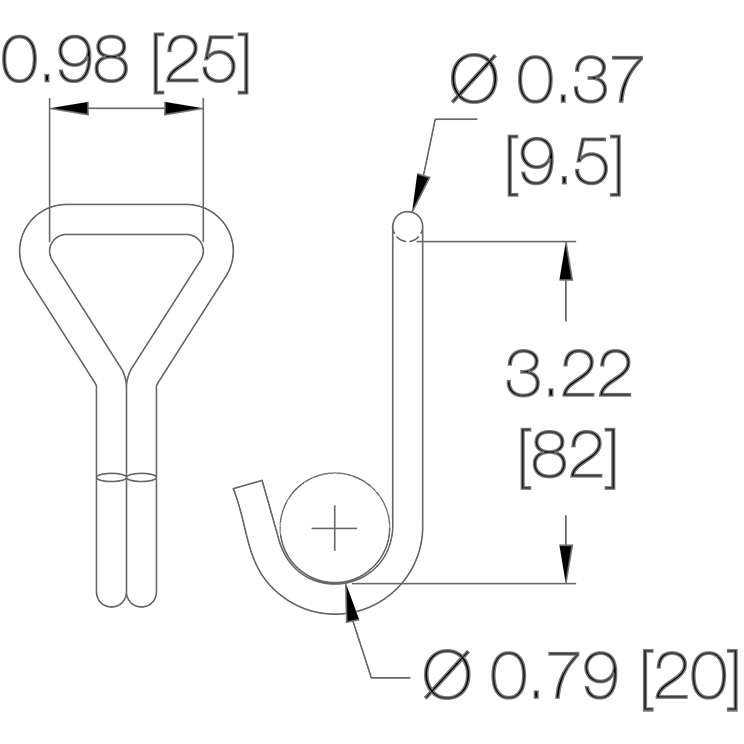 1 inch Stainless Steel Tiedown Wire Hooks | Wesco Industries