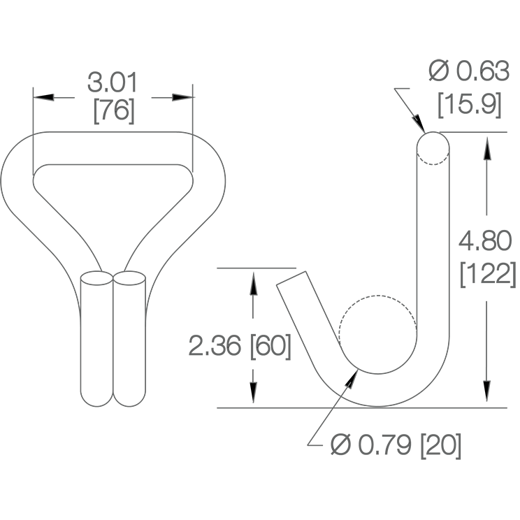 3 inch Heavy Duty Tiedown Wire Hooks | Wesco Industries