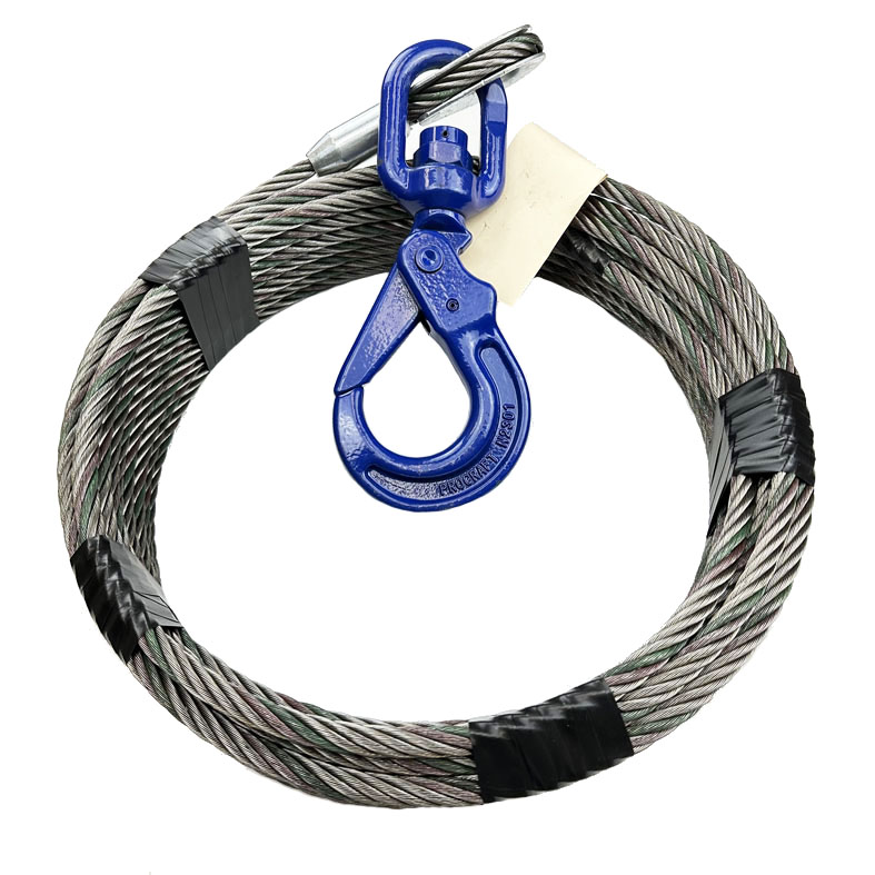 7/16x100FT 6x36 WB Winch Line c/w Swivel Self Locking Hook | Wesco ...