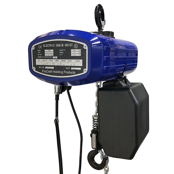 1 ton x 20 Feet ProCraft JTHH Single Phase 116-220V Electric Hoist ...