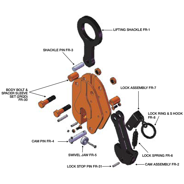 1 Ton Renfroe FR-1 Plate Clamp 0-3/4 inch | Wesco Industries