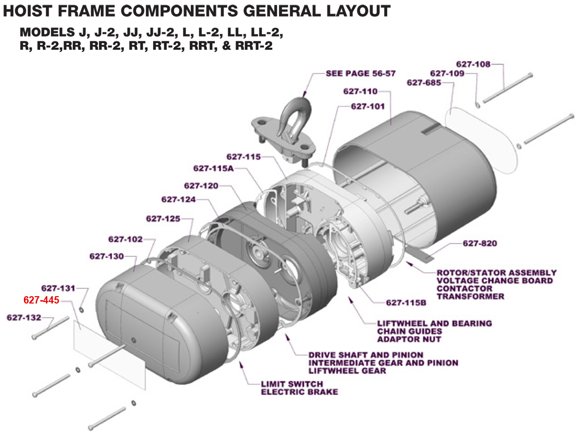 2 ton 35202 CM Hoist Capacity Label | Wesco Industries