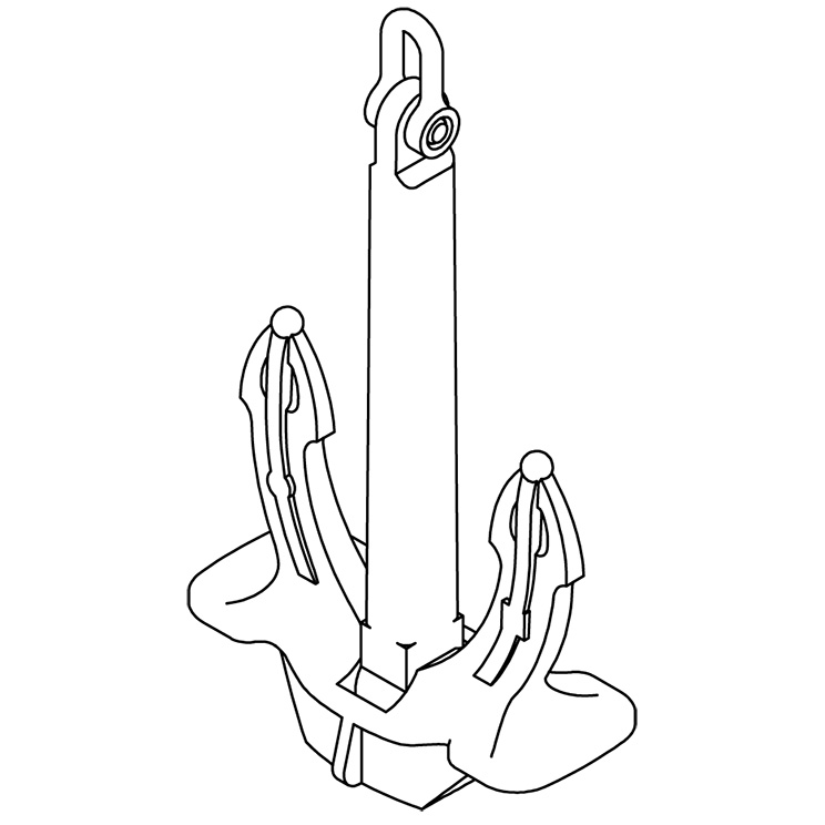750 Pounds JIS Stockless Anchor | Wesco Industries