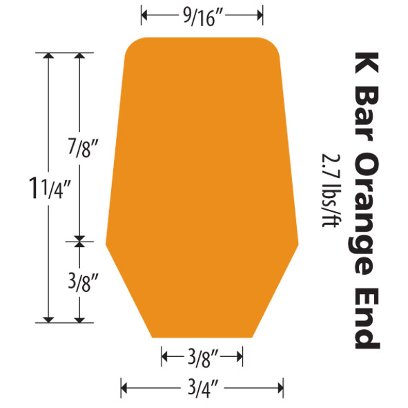 4 Inch "K" Orange Ice Lugs | Wesco Industries
