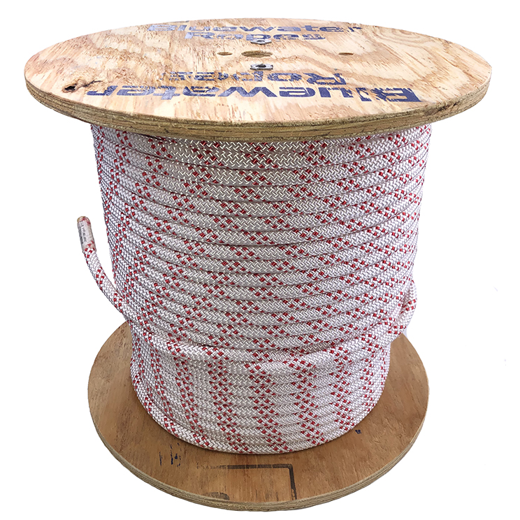 7/16"(11mm) BlueWater Safeline White w/ Red 400 ft | Wesco Industries